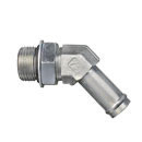 45° Elbow Male ORB x Beaded Hose Barb Steel Fitting | 4603-08-08